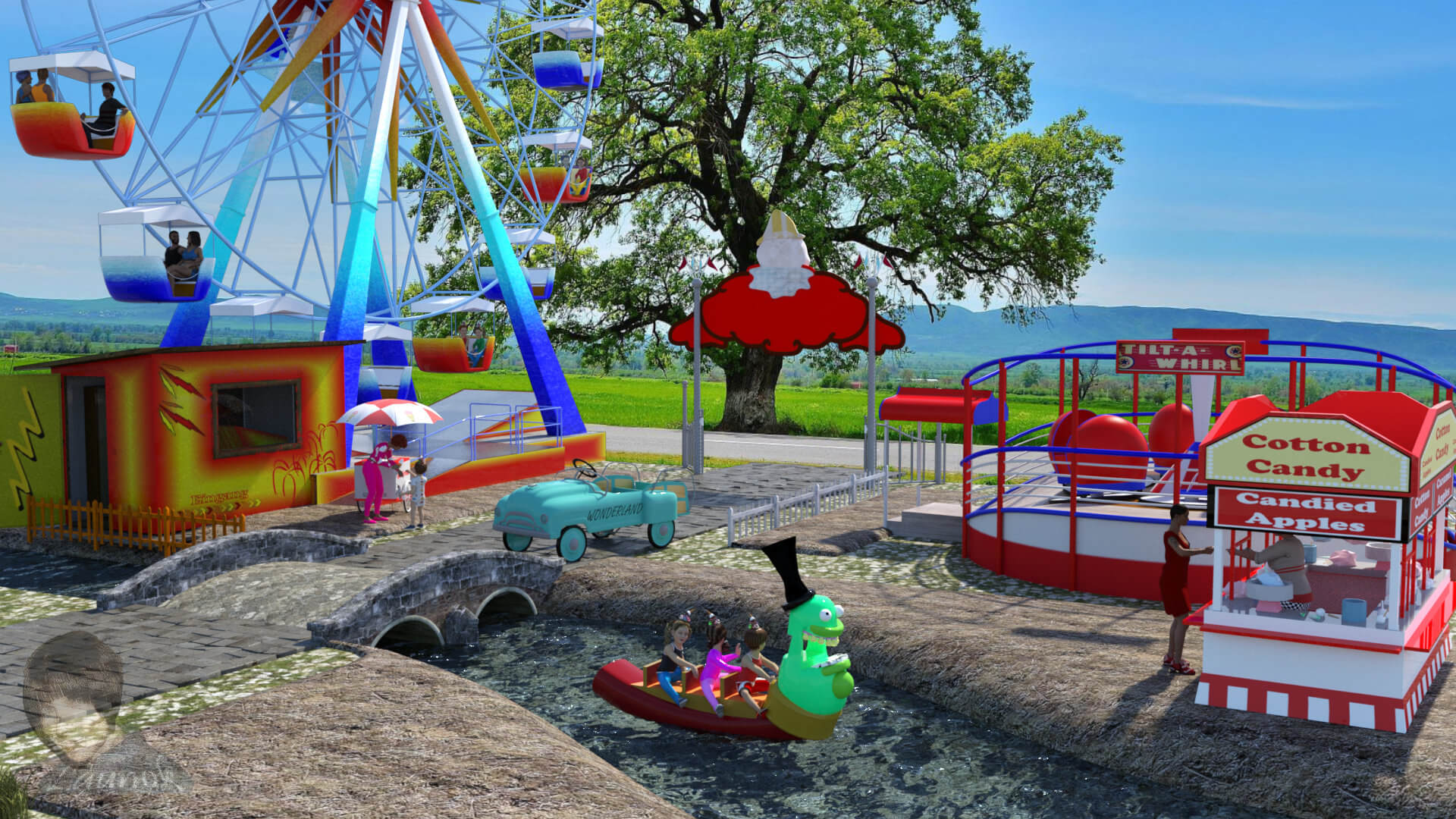 There's No Time Like Fair Time! 3D Render, Digital Art by launok