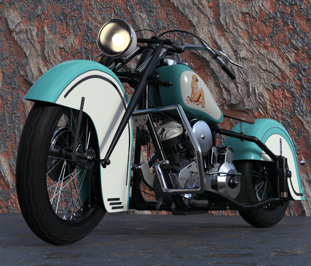 Bike 3D Render, Digital Art by Lawrence Jamieson