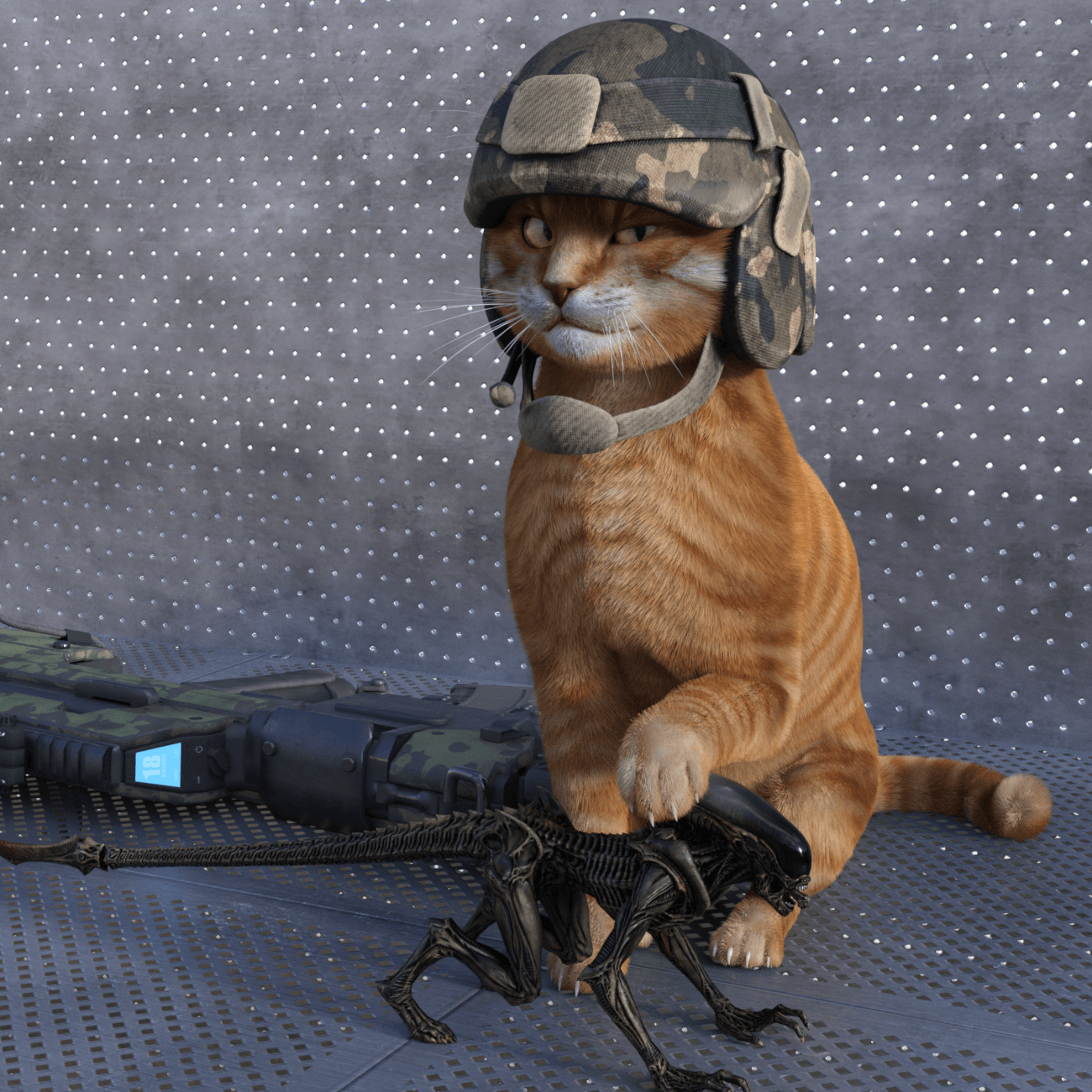 Jonesy 3D Render, Digital Art by Lawrence Jamieson
