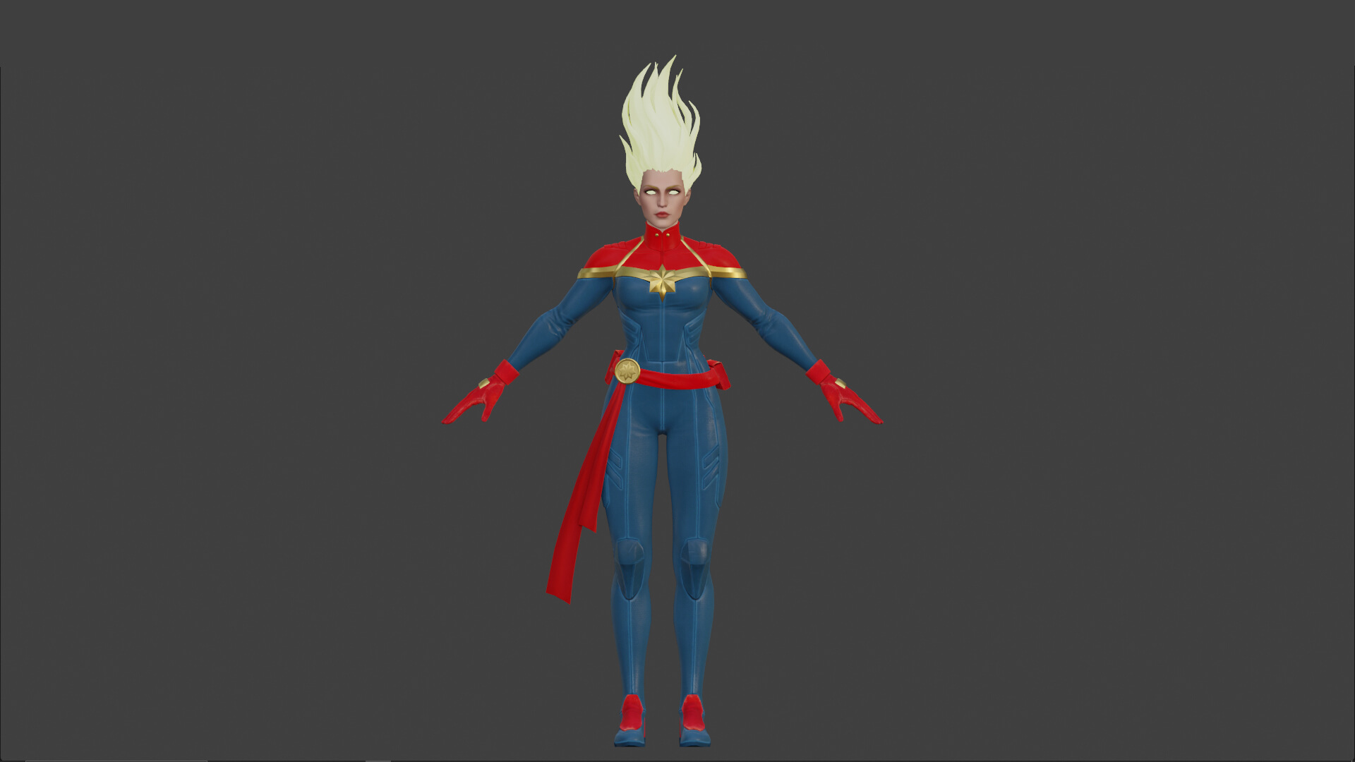 Capitan Marvel - 3D Model by lazyboy69