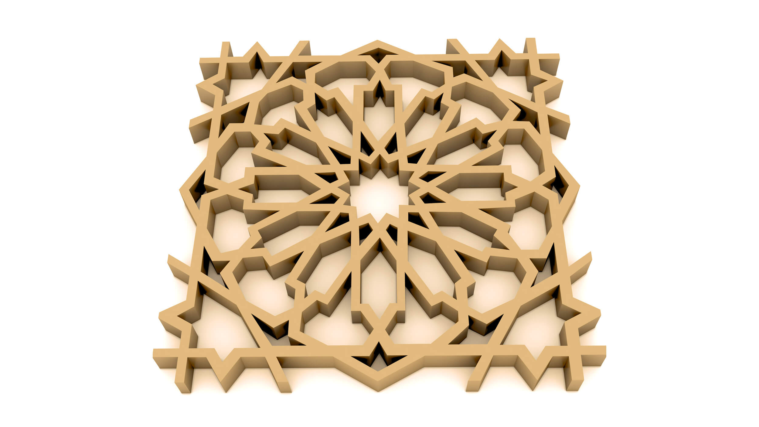 Moroccan Islamic Pattern Stl 3D Print Model by LBDesigner