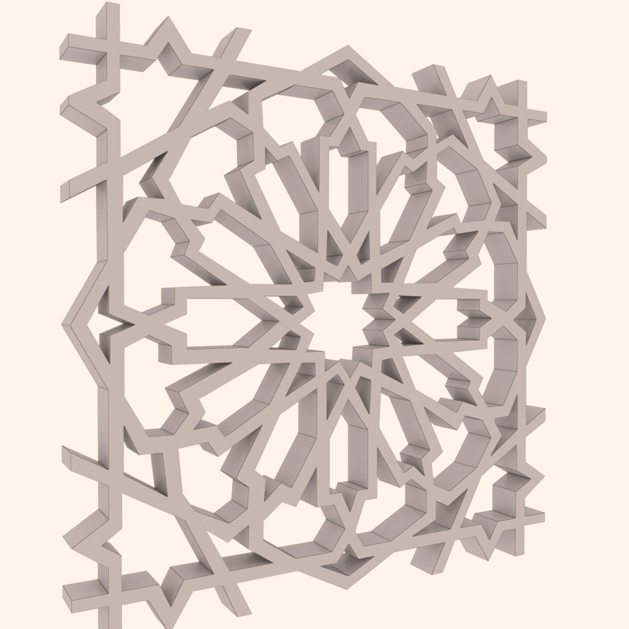 Moroccan Islamic Pattern Stl 3D Print Model by LBDesigner