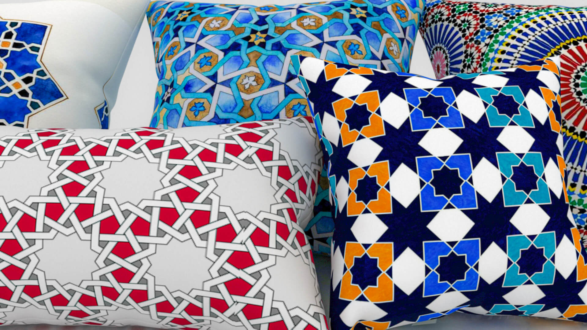 Moroccan Cushion 3D Model by LBDesigner