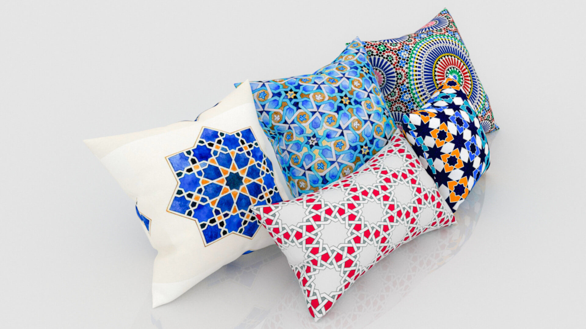 Moroccan Cushion 3D Model by LBDesigner