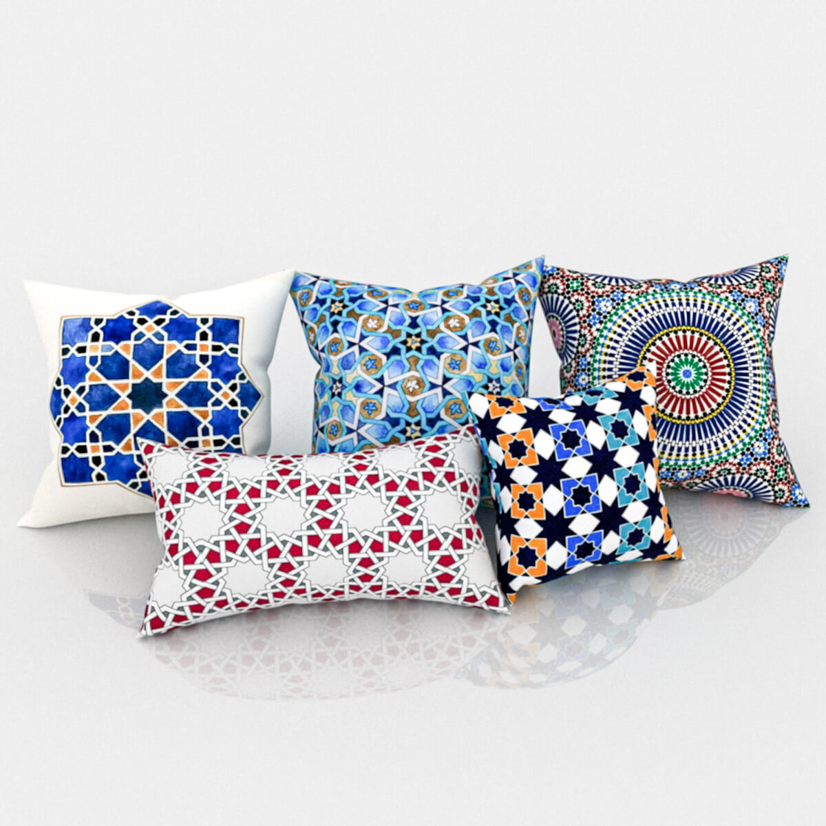 Moroccan Cushion 3D Model by LBDesigner