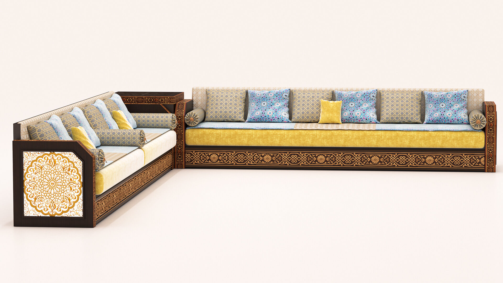 Moroccan Sofa 3D Model by LBDesigner