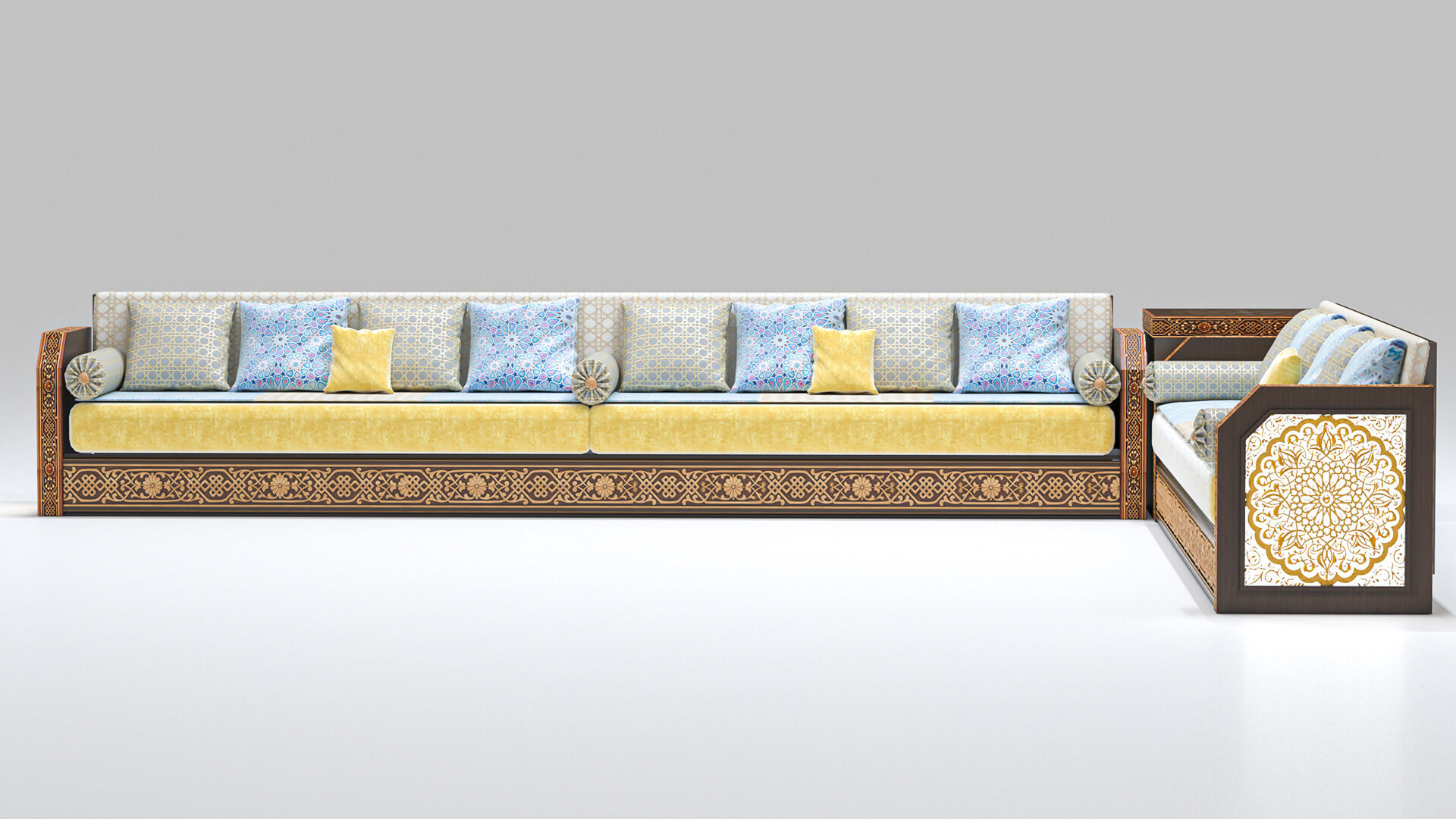 Moroccan Sofa 3D Model by LBDesigner