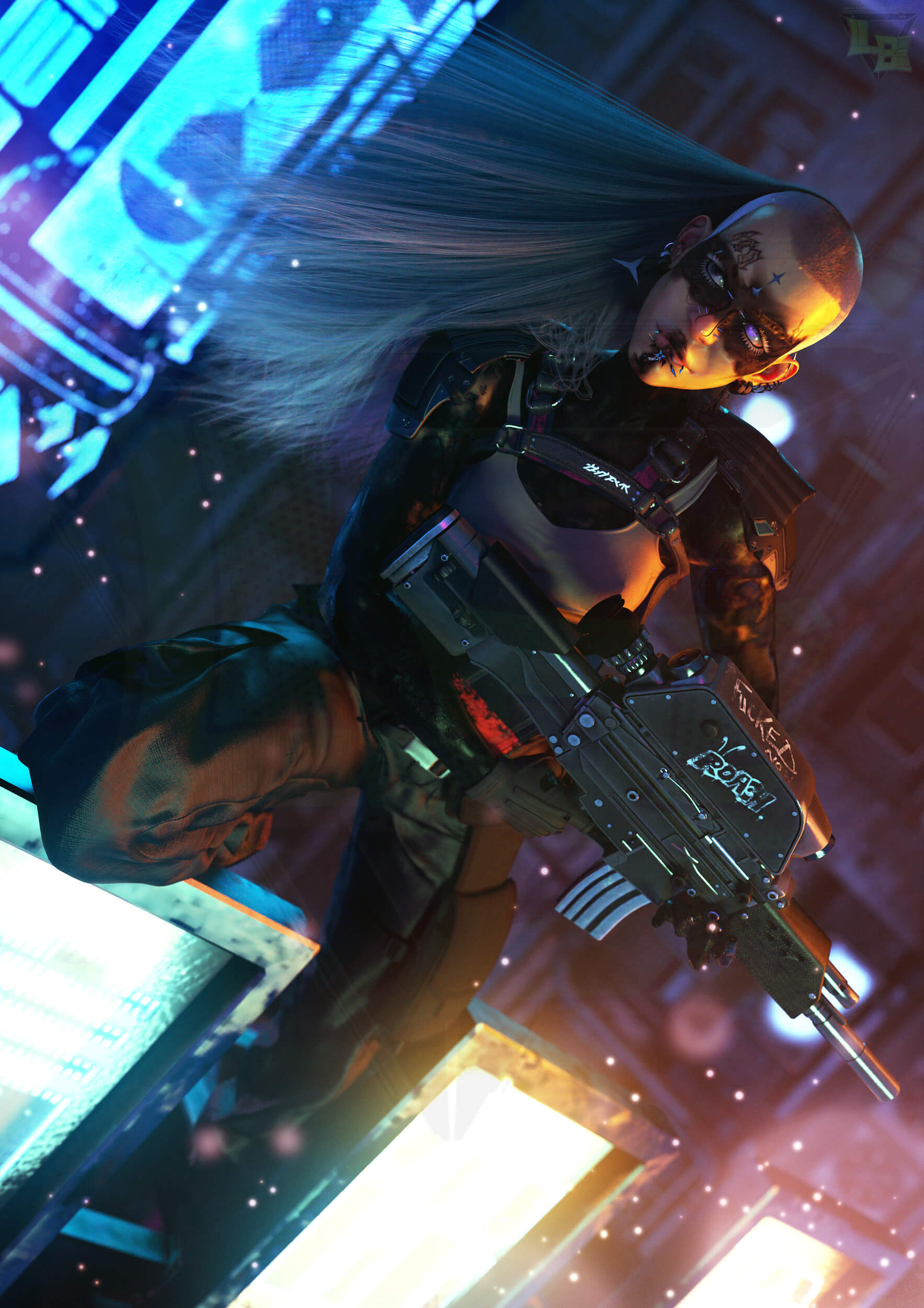 Battlepaint 3D Render, Digital Art by LchBch