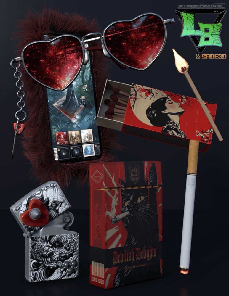 Neon Devil 2.0 3D Render, Digital Art by LchBch