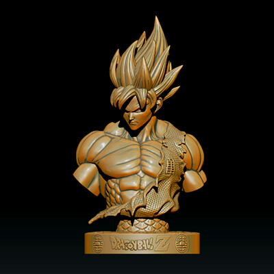 Classic Goku Bust 3D Printable Model by Lee - Choi - GC