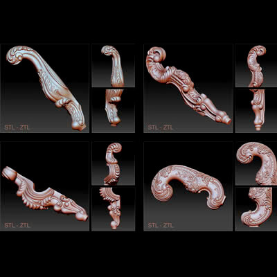 Collection Legs 3D STL Model Relief for CNC by Lee - Choi - GC