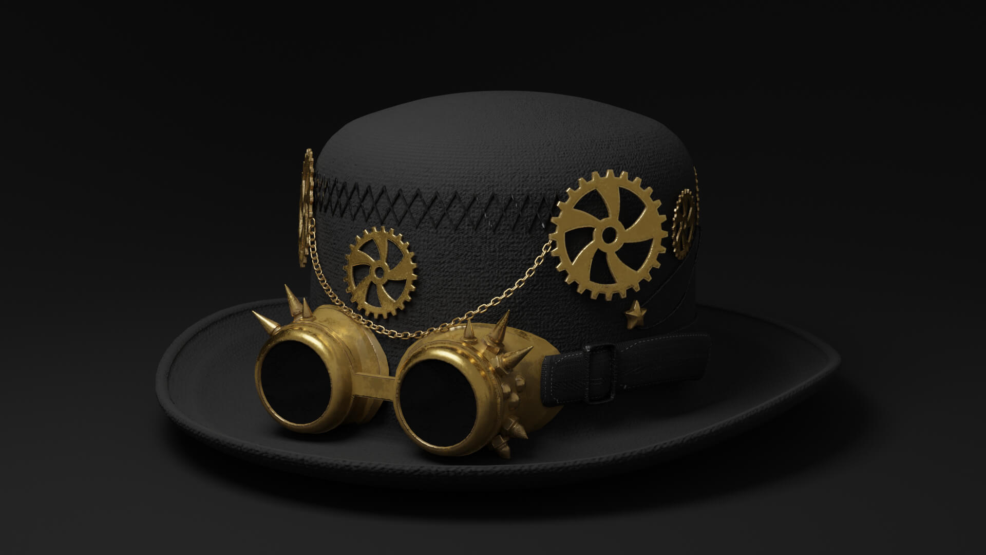 Hat Steam Punk Style - 3D Model by legitperspective