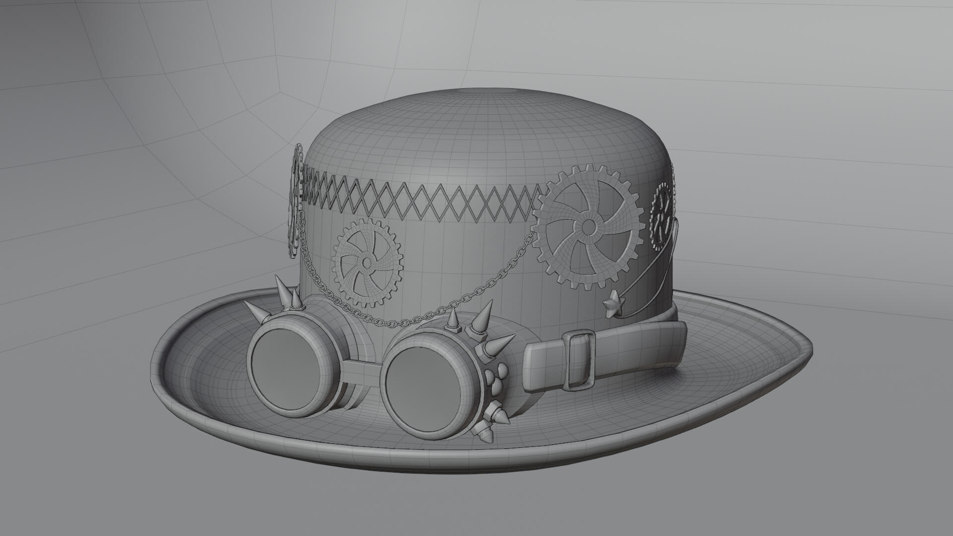 Hat Steam Punk Style - 3D Model by legitperspective