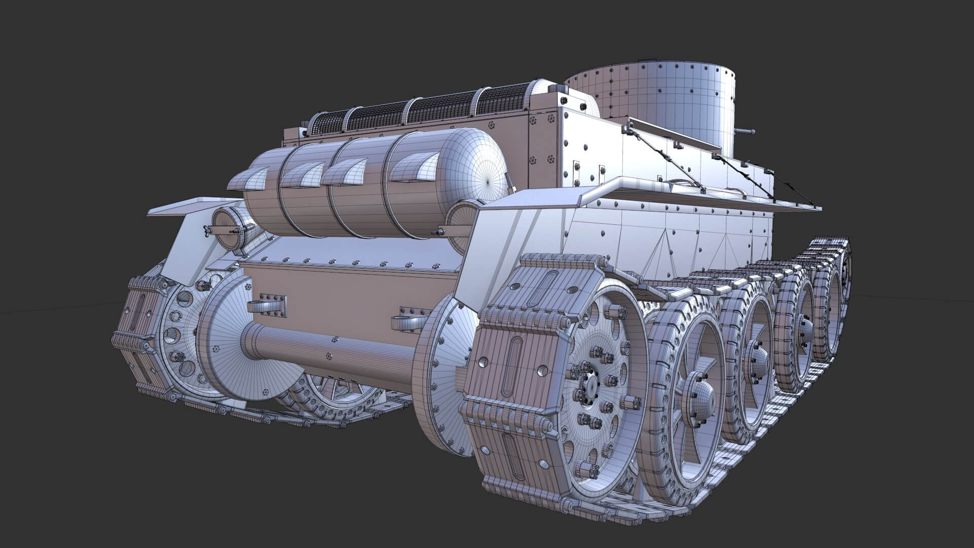 Soviet Tank BT-2 1933 3D Model by lemon4ik