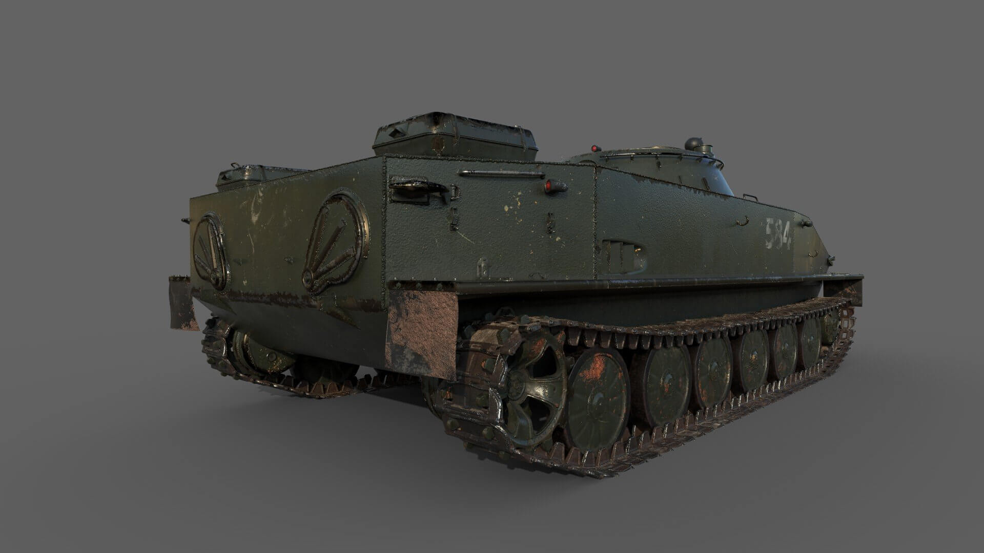 Soviet Tank PT-76 3D Model by lemon4ik