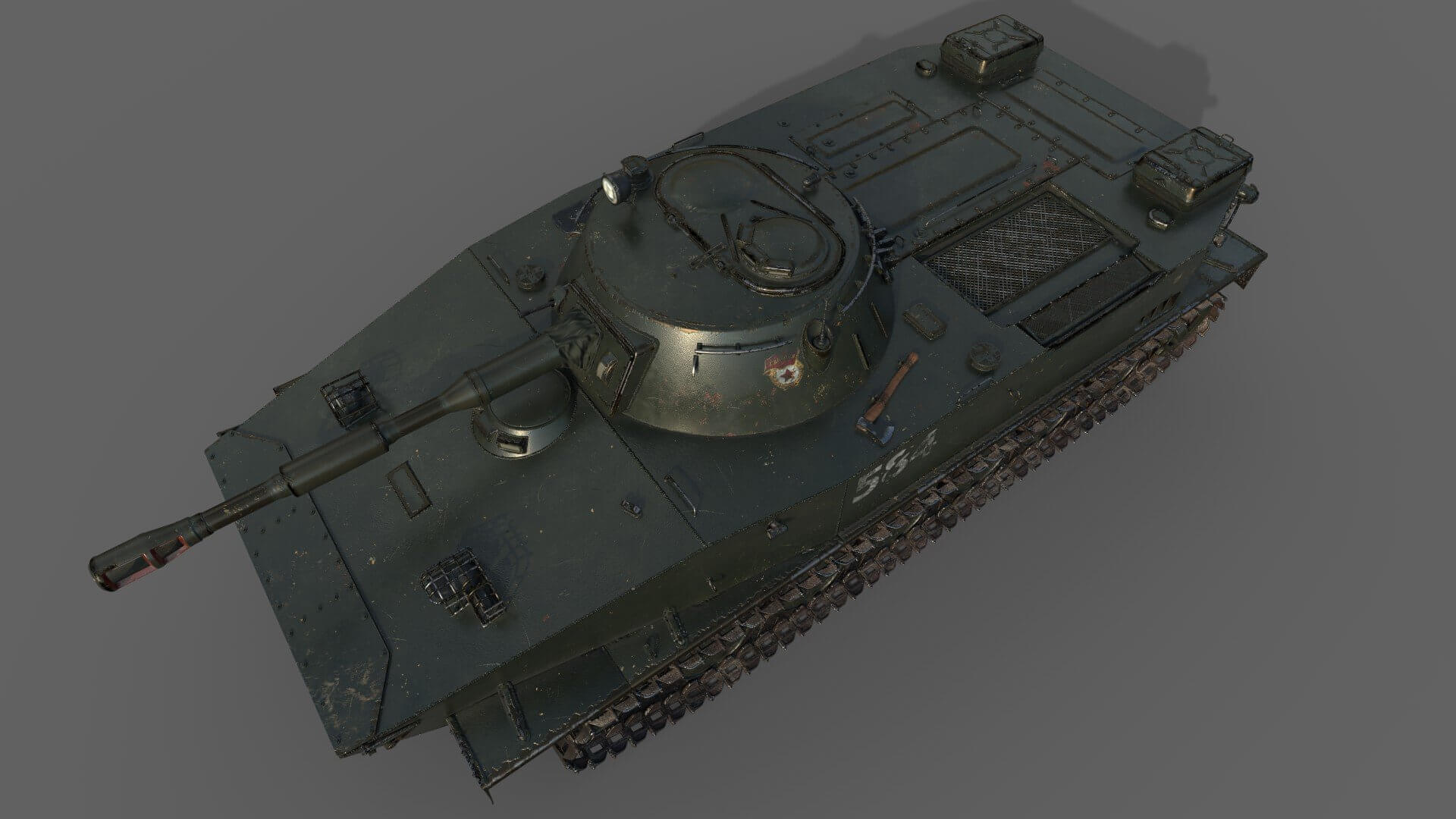 Soviet Tank PT-76 3D Model by lemon4ik