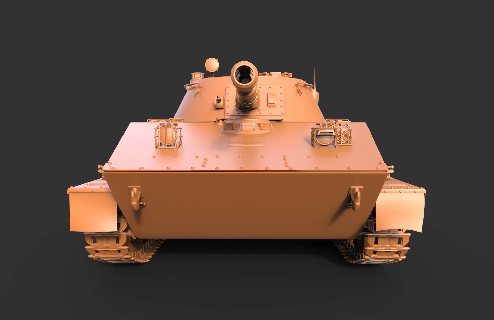 Soviet Tank PT-76 3D Model by lemon4ik