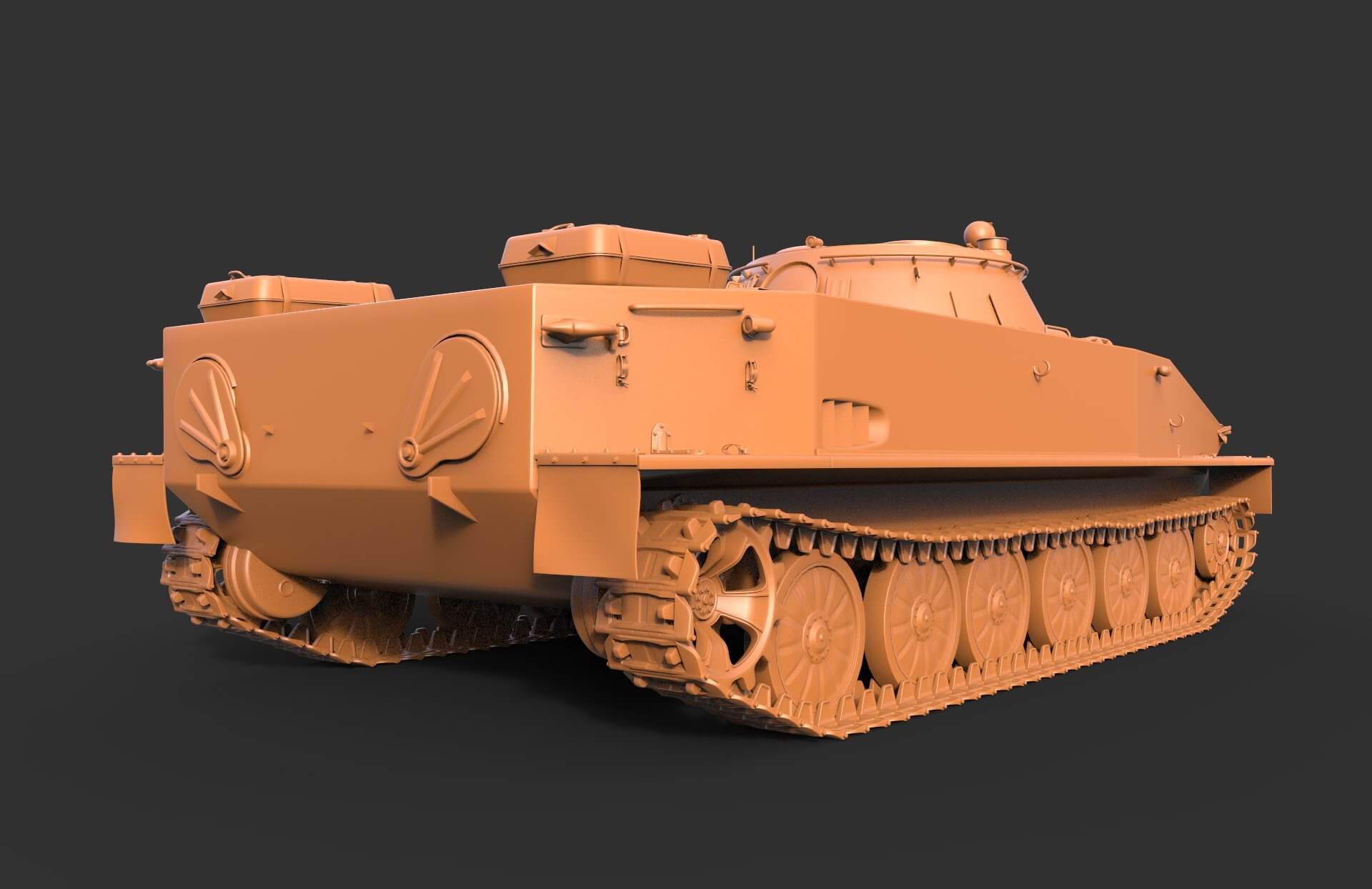 Soviet Tank PT-76 3D Model by lemon4ik