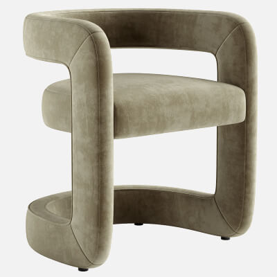 Althea Dining Side Chair - 3D Model by Leo_98