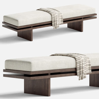 Bench Edo modern - 3D Model by Leo_98