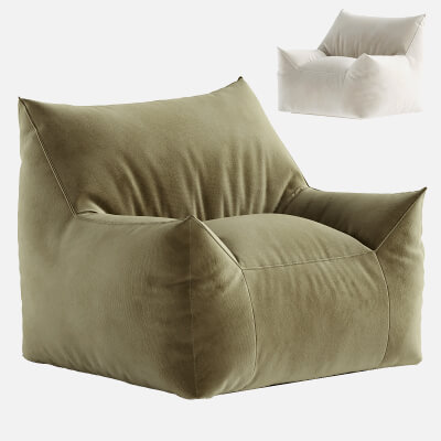 Ehlen Modern Velveteen Beanbag - 3D Model by Leo_98