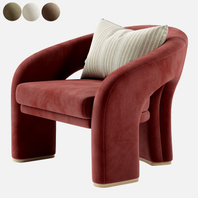Griselda Occasional Chair - 3D Model by Leo_98