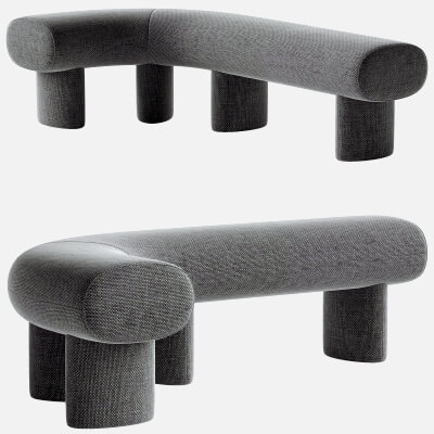 Litho Bench modern - 3D Model by Leo_98