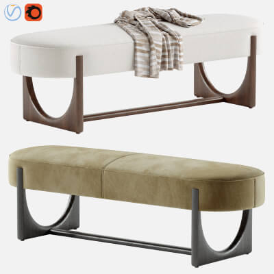 Orlan Bench Modern - 3D Model by Leo_98