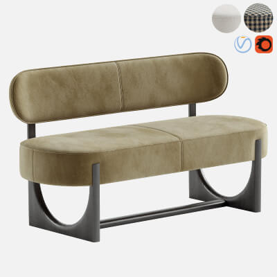 Orlan Dining Bench - 3D Model by Leo_98