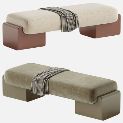 Romy Bench Modern - 3D Model by Leo_98