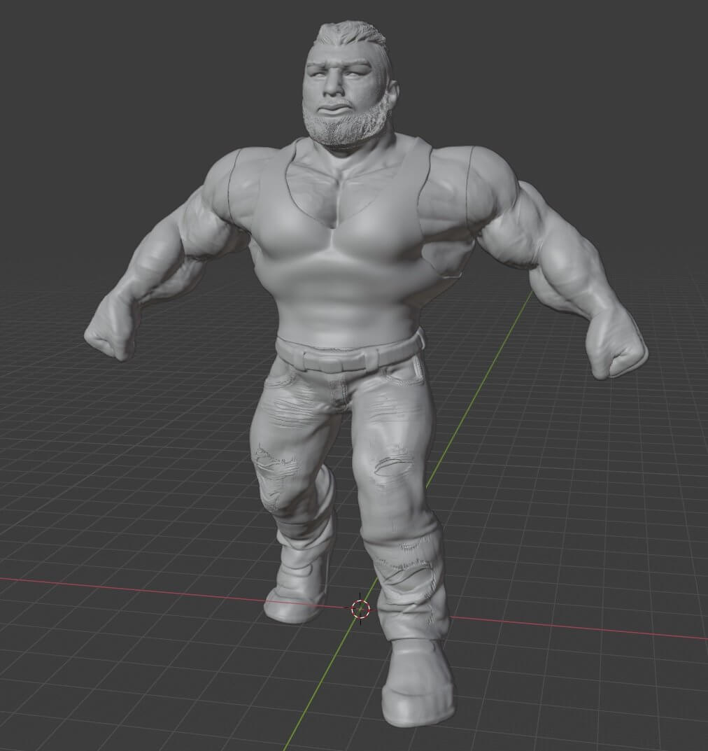 Brock Lesnar Costum WWF-WWE Wrestling 3D Model by LeoDesigns