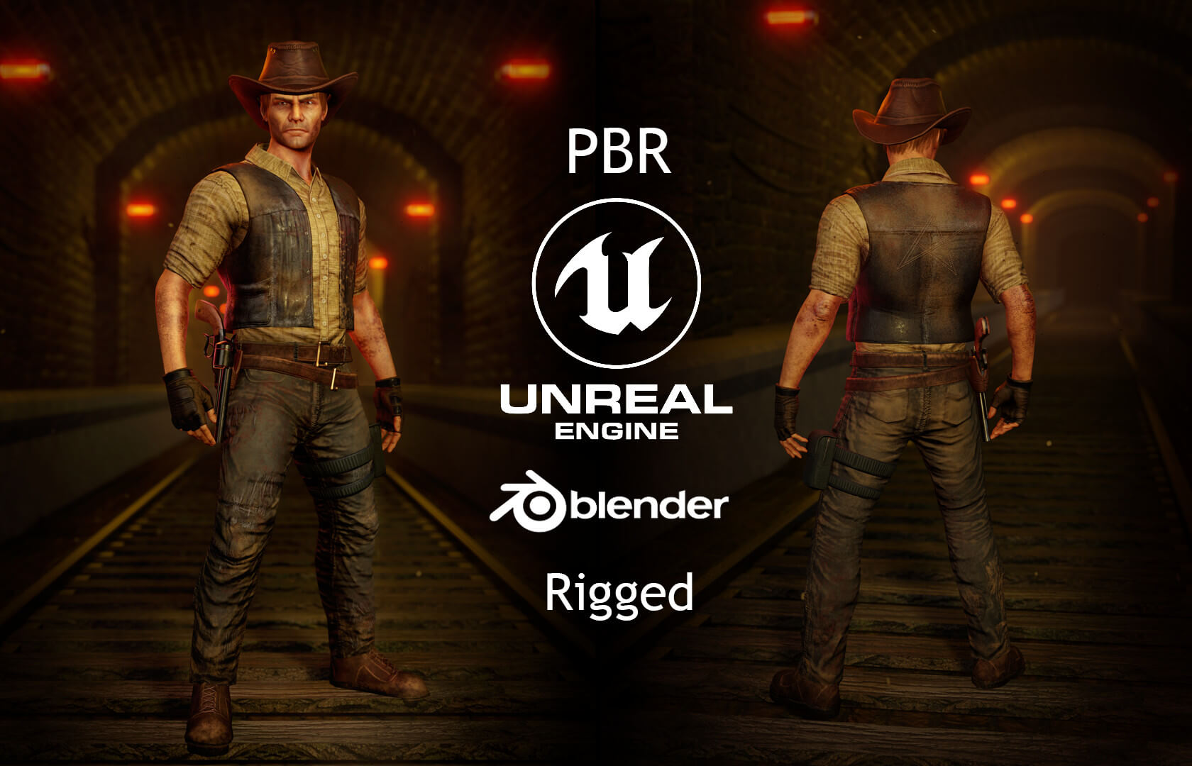 The Sheriff Zombie Survivor Game Ready Character - 3D Model by Leombv