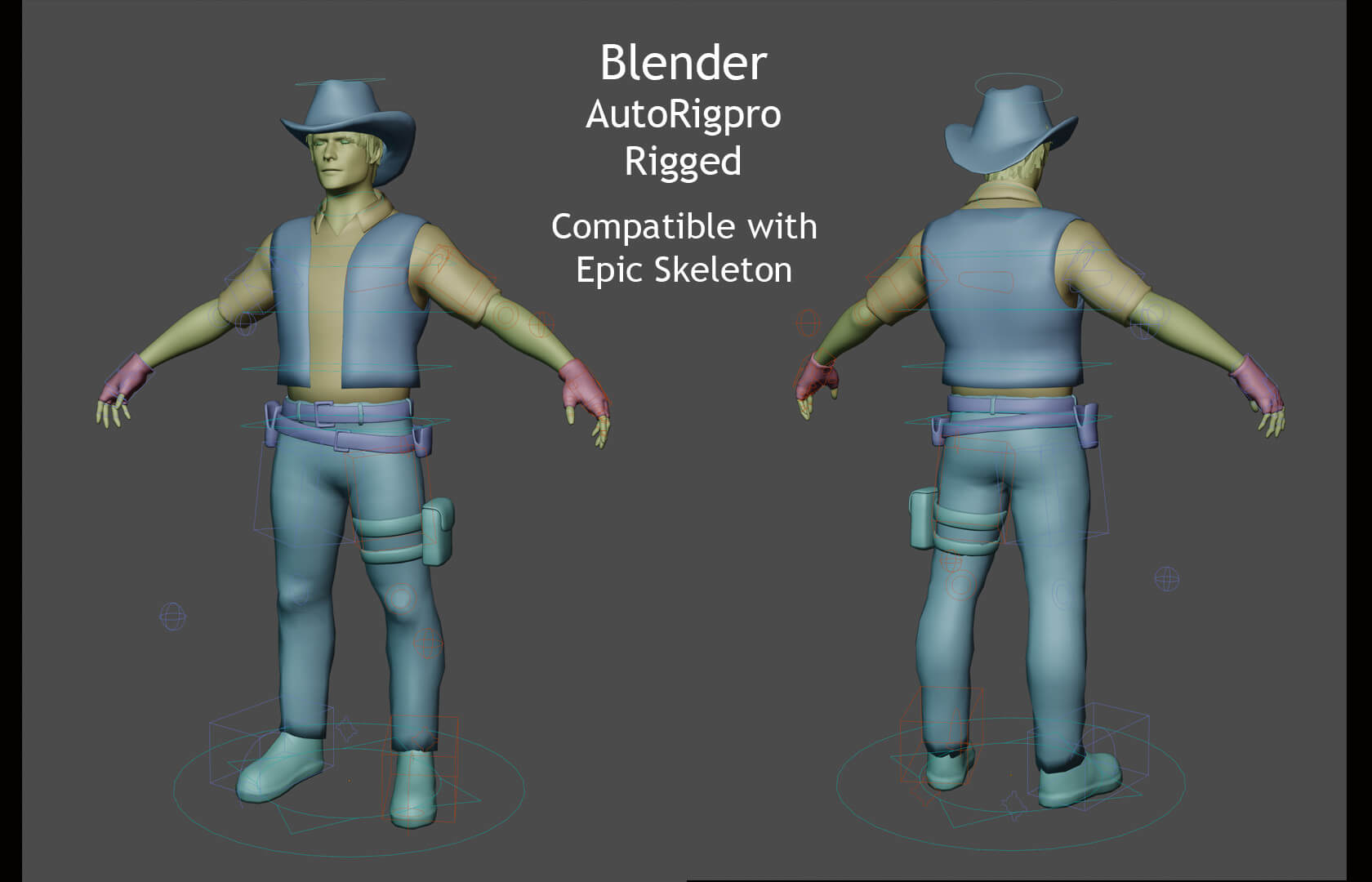 The Sheriff Zombie Survivor Game Ready Character - 3D Model by Leombv