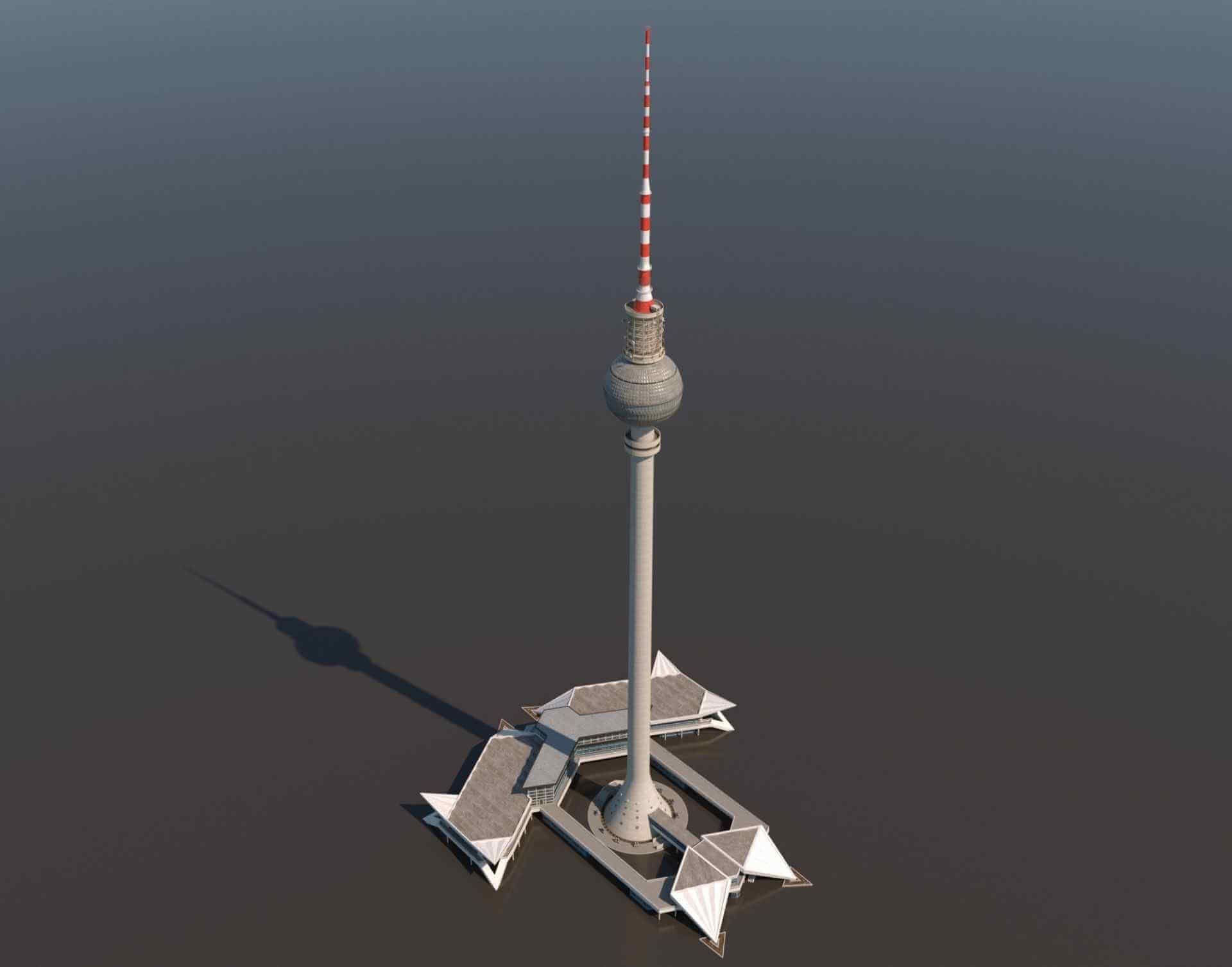 Berlin TV Tower Fernsehturm PBR - 3D Model by leon017
