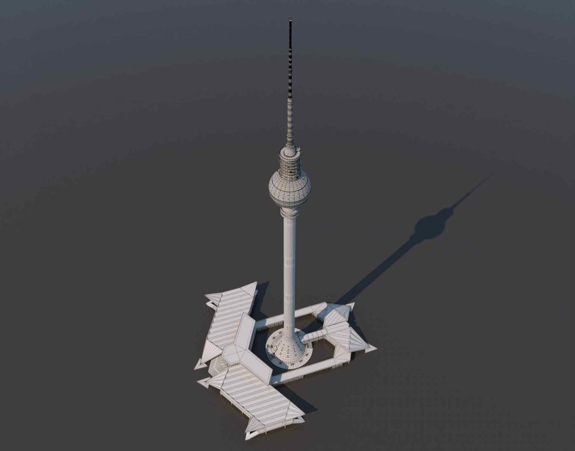 Berlin TV Tower Fernsehturm PBR - 3D Model by leon017