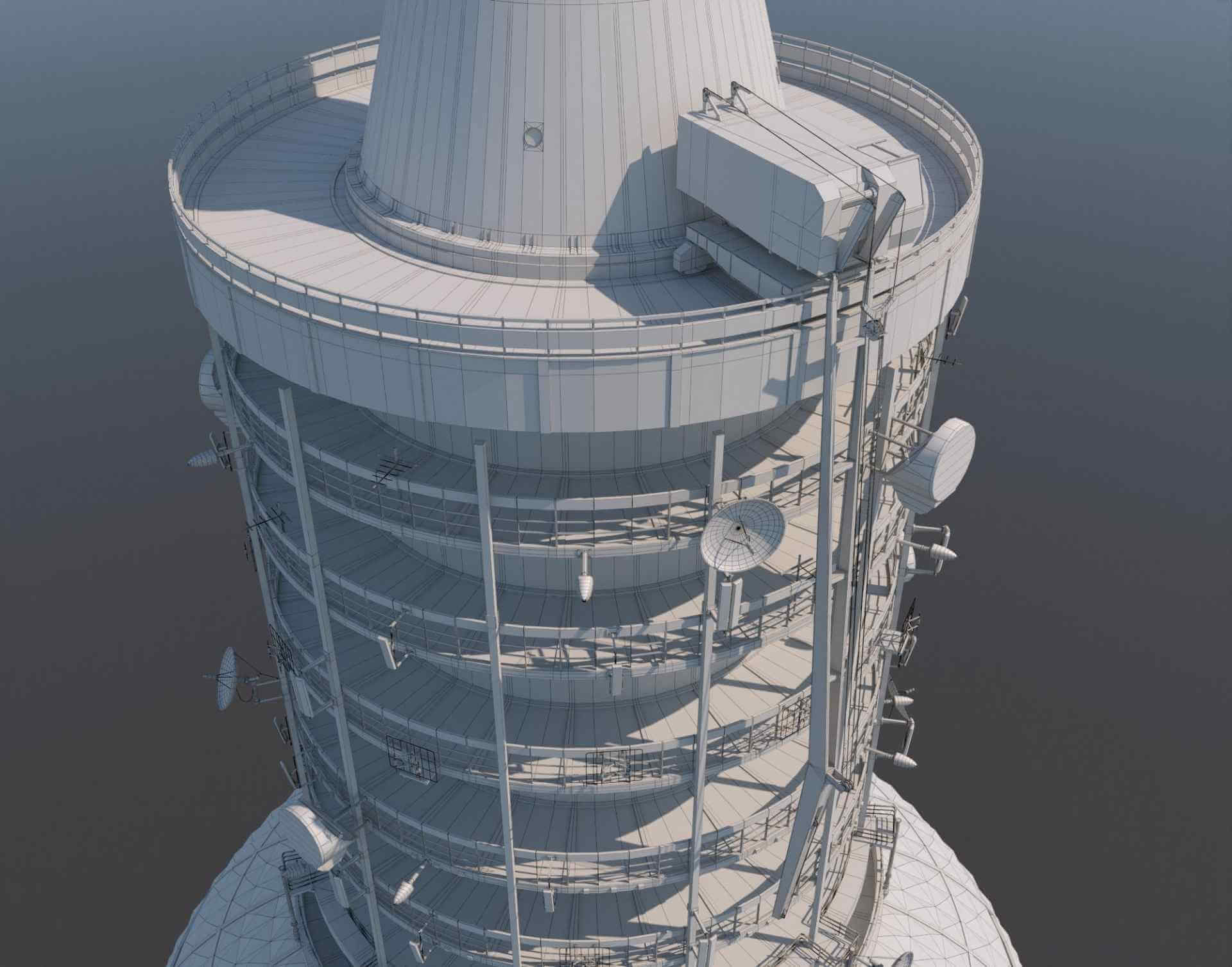 Berlin TV Tower Fernsehturm PBR - 3D Model by leon017