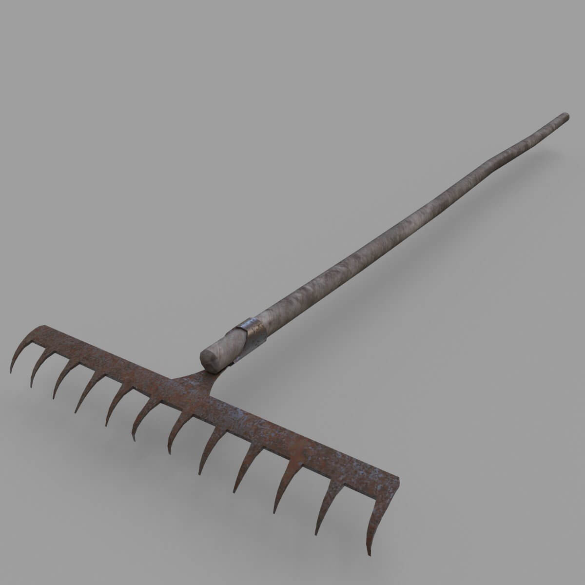 Pack of 6 Medieval Farm Rakes and Hoe - 3D Model by leon017