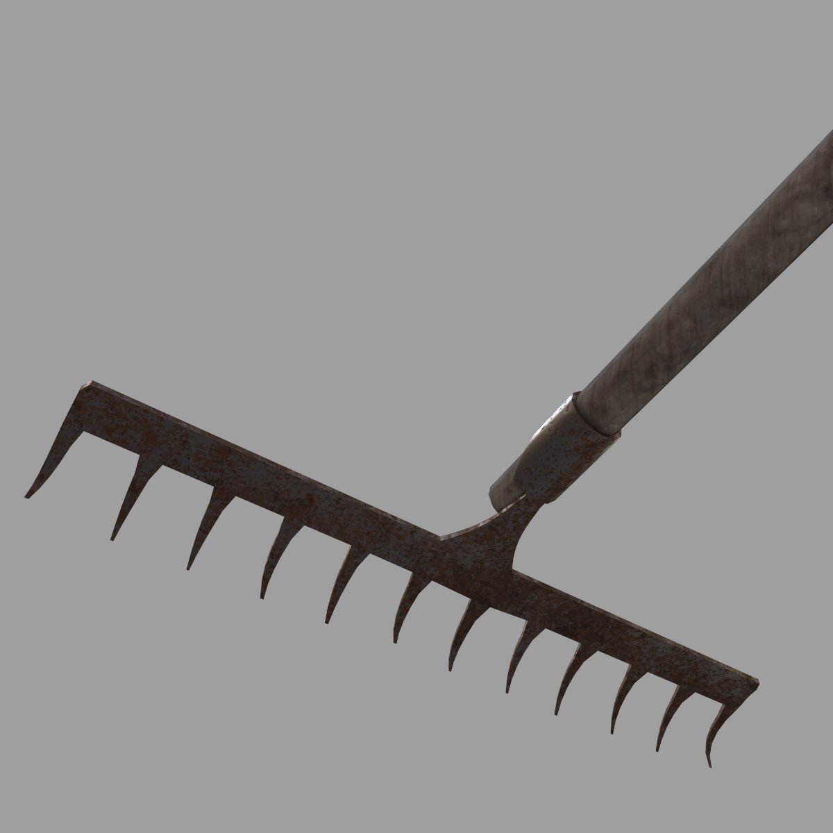 Pack of 6 Medieval Farm Rakes and Hoe - 3D Model by leon017