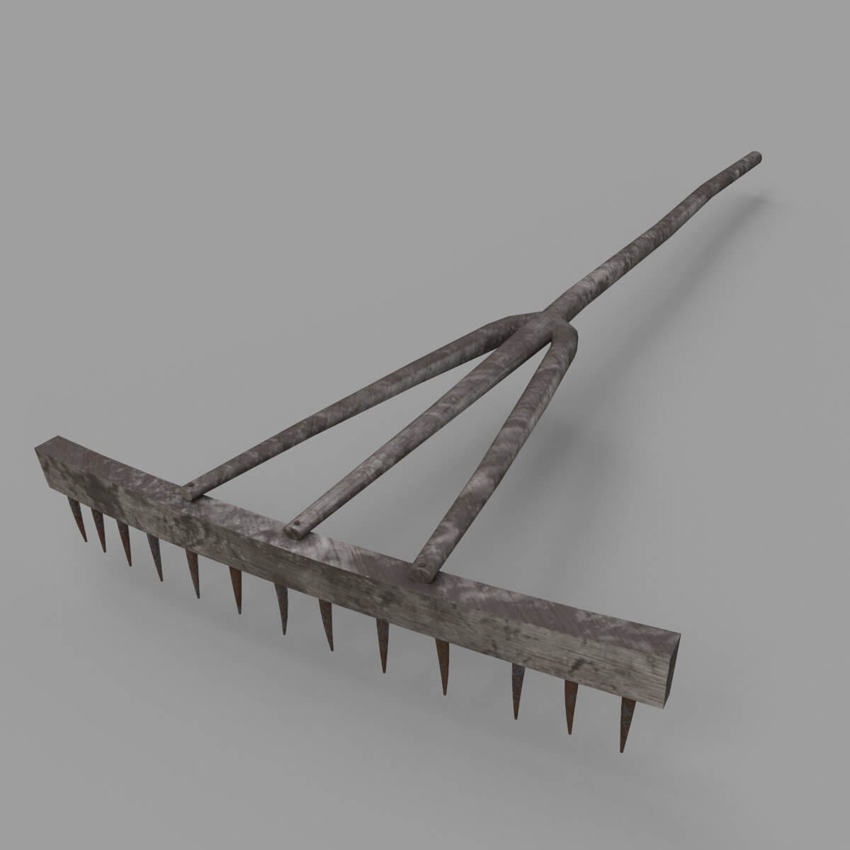 Pack of 6 Medieval Farm Rakes and Hoe - 3D Model by leon017