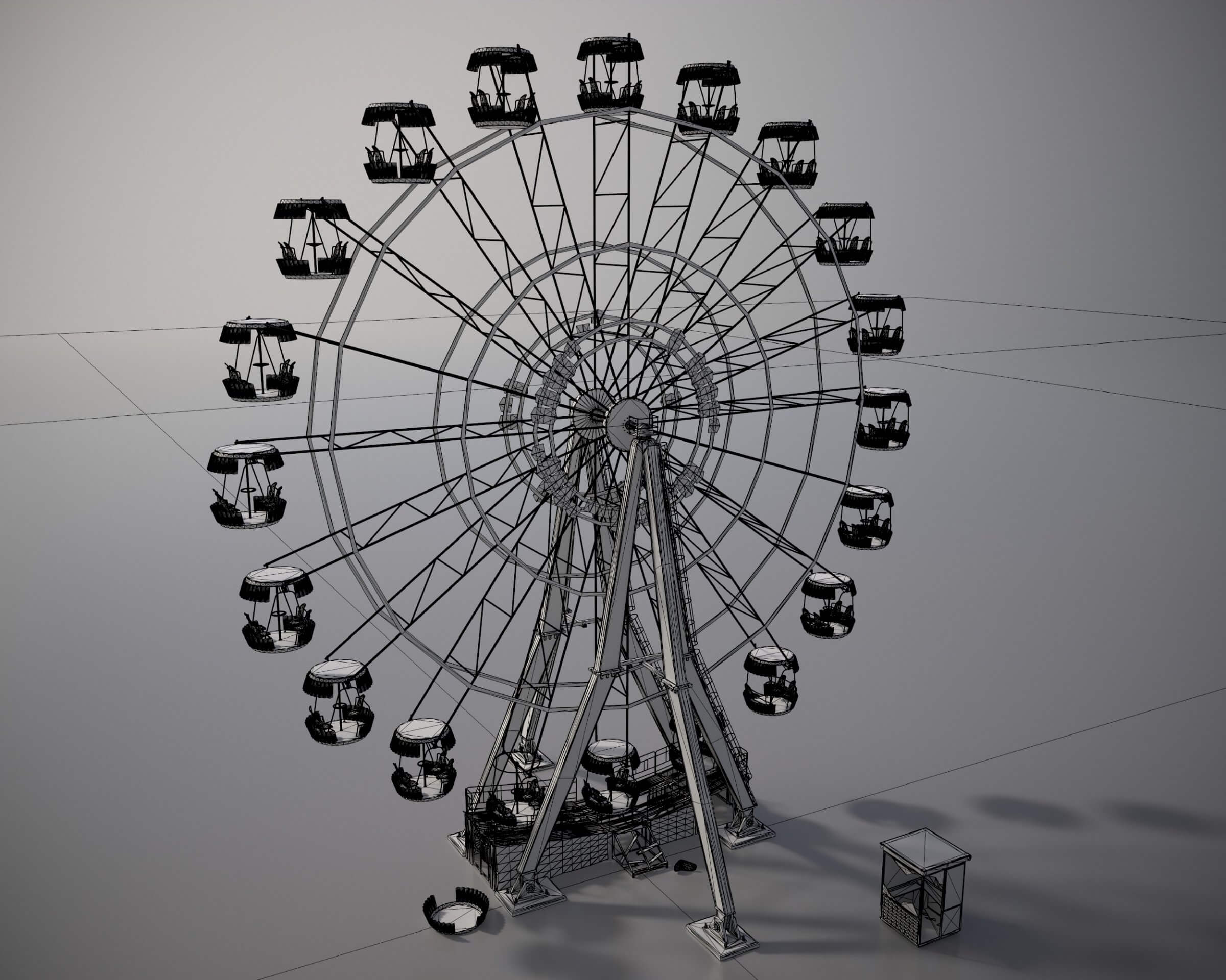 Pripyat Ferris Wheel - 3D Model by leon017