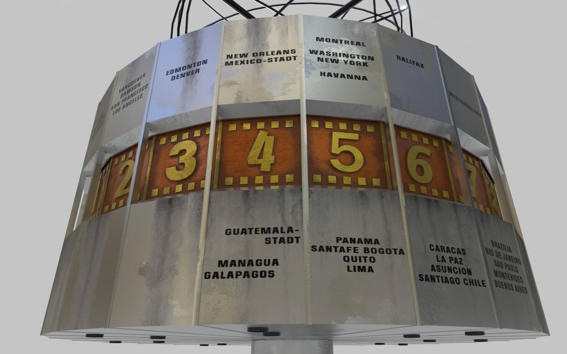 World Clock Berlin Alexander Platz - 3D Model by leon017