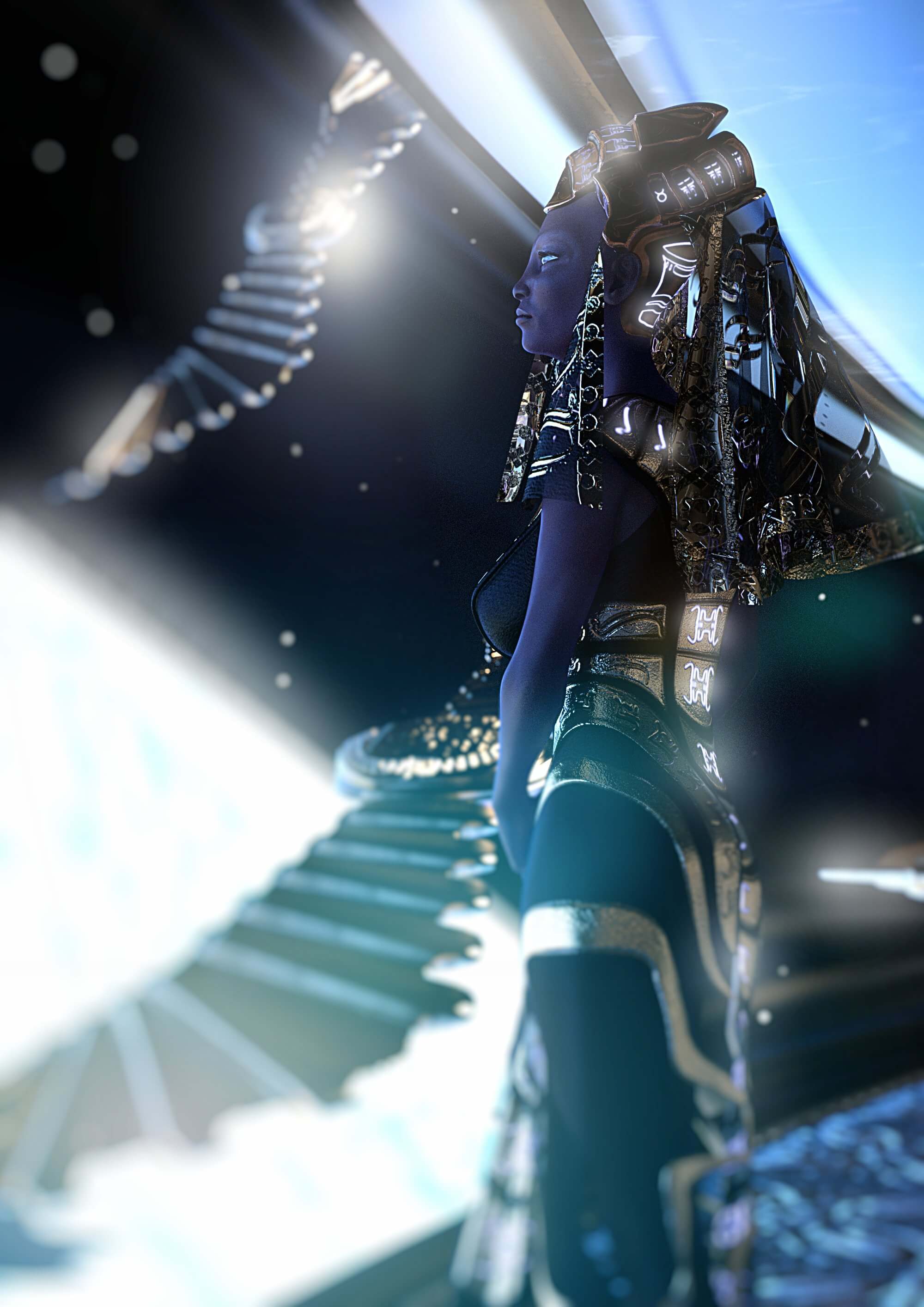 Aminah 3D Render, Digital Art by Leondigital