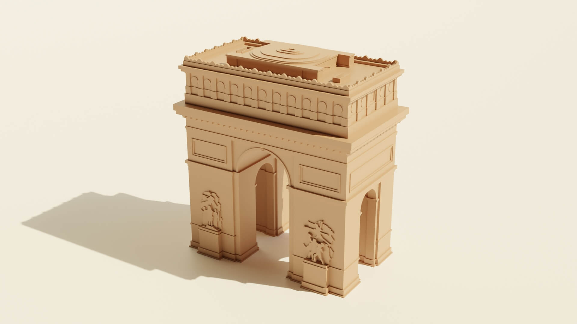Arc De Triomphe - 3D Model by Leonte