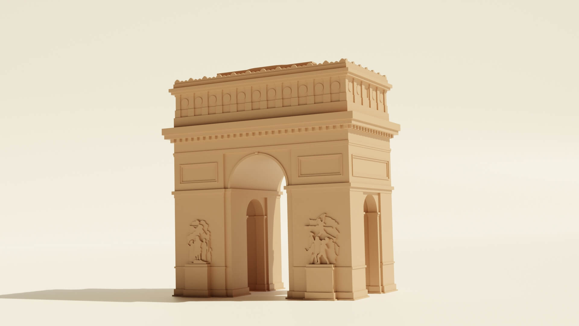 Arc De Triomphe - 3D Model by Leonte