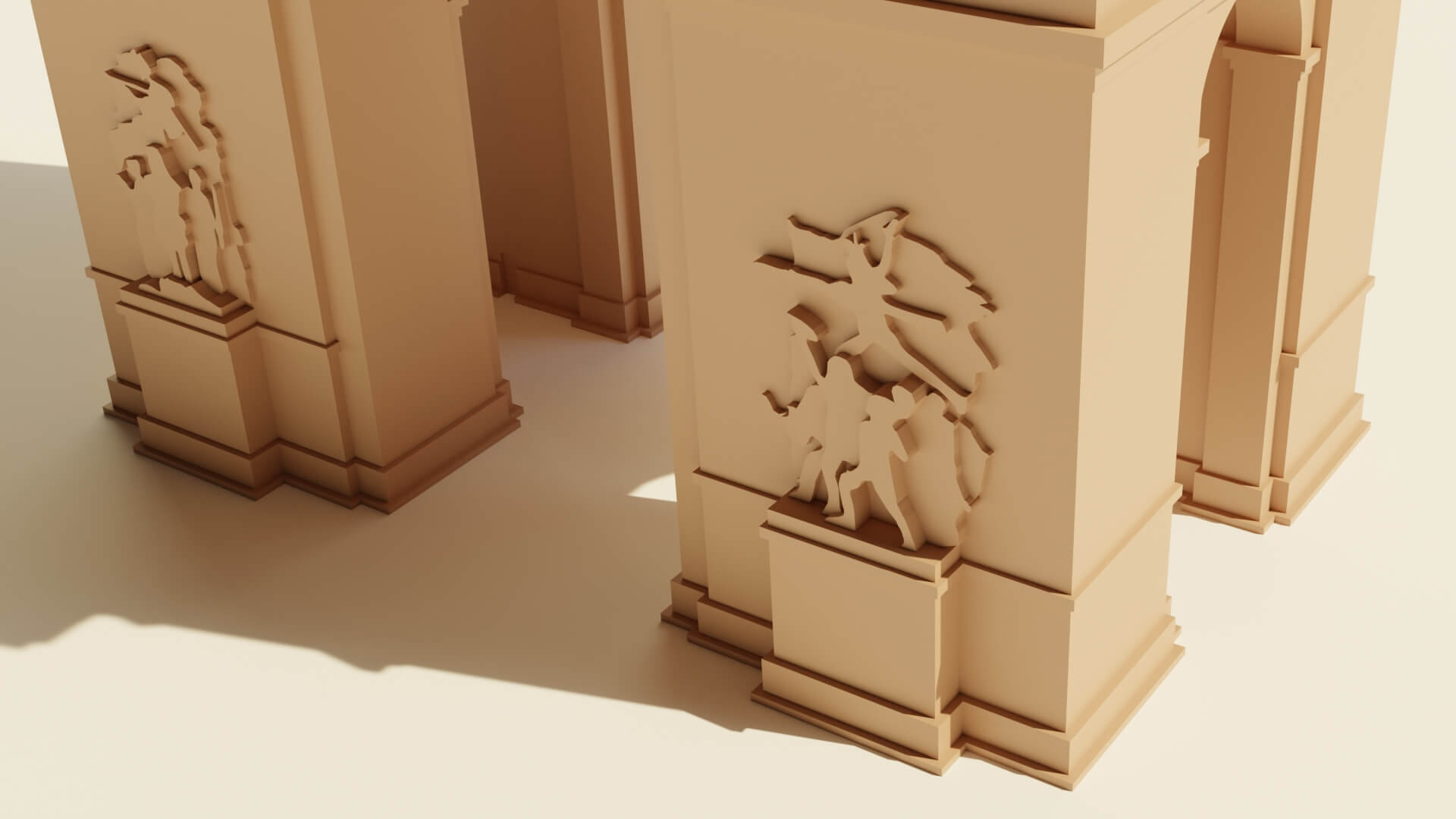 Arc De Triomphe - 3D Model by Leonte