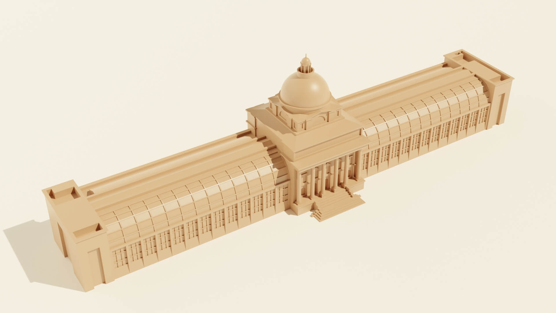 Bavarian State Chancellery - 3D Print Model by Leonte