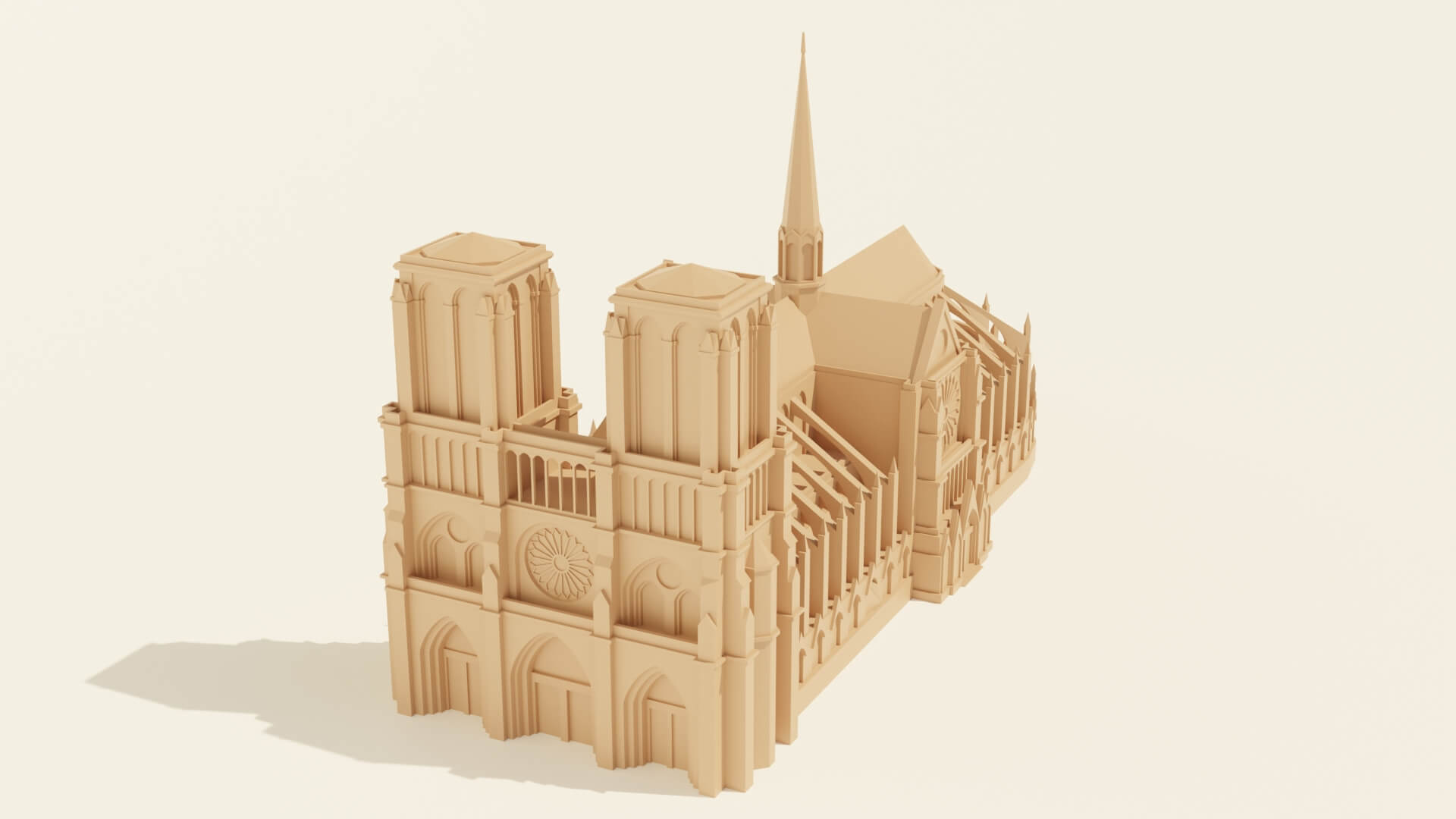 Notre-Dame De Paris 3D Model by Leonte