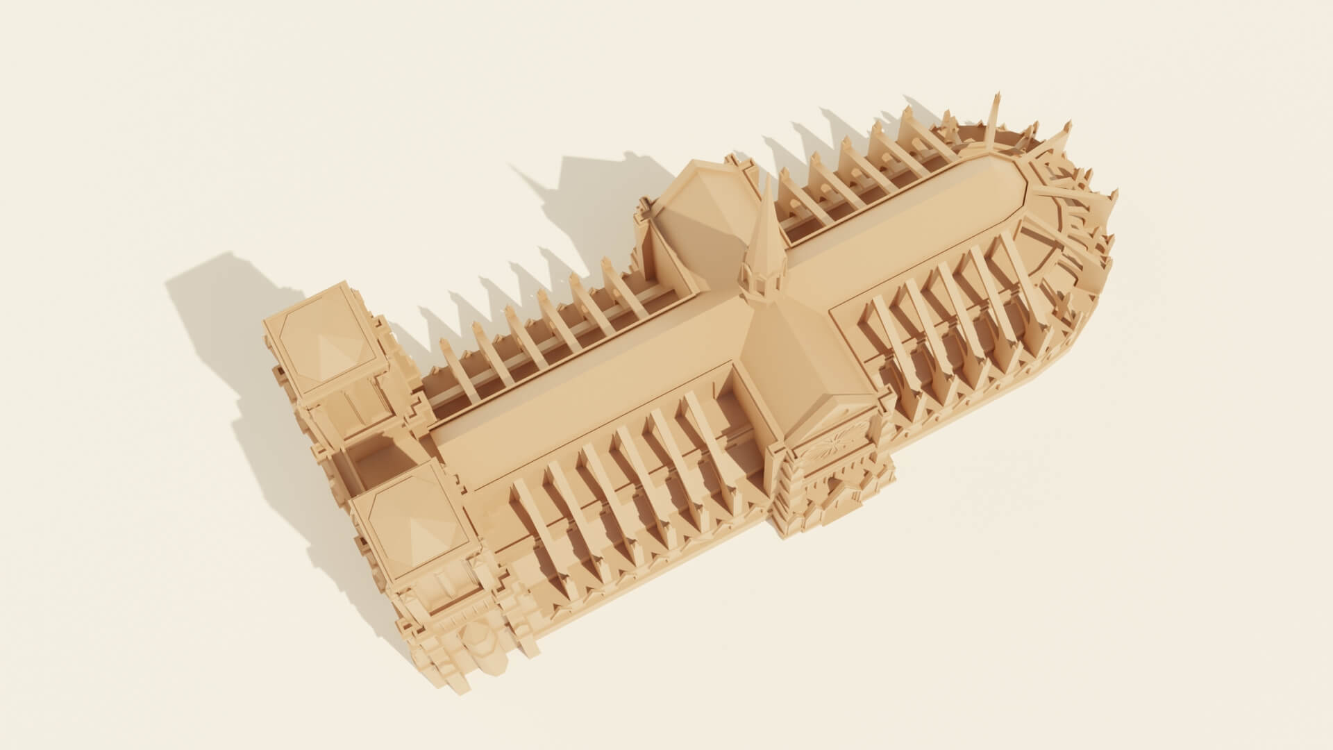 Notre-Dame De Paris 3D Model by Leonte