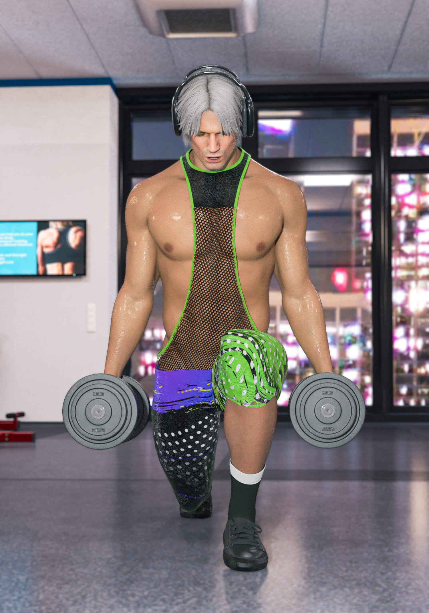 Late Night Gains 3D Render, Digital Art by Letterstoothevoid