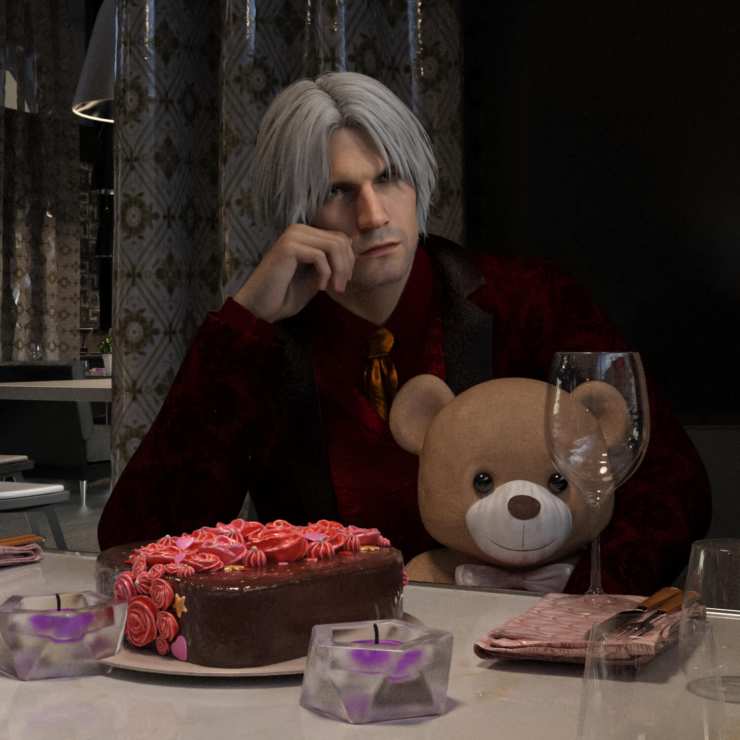 Valentine 3D Render, Digital Art by Letterstoothevoid